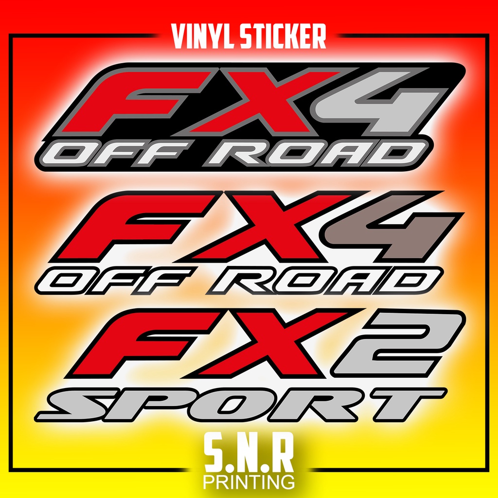 2 Pcs FX4 OFF ROAD & FX2 SPORT High Qualty Vinyl Sticker | Shopee Malaysia