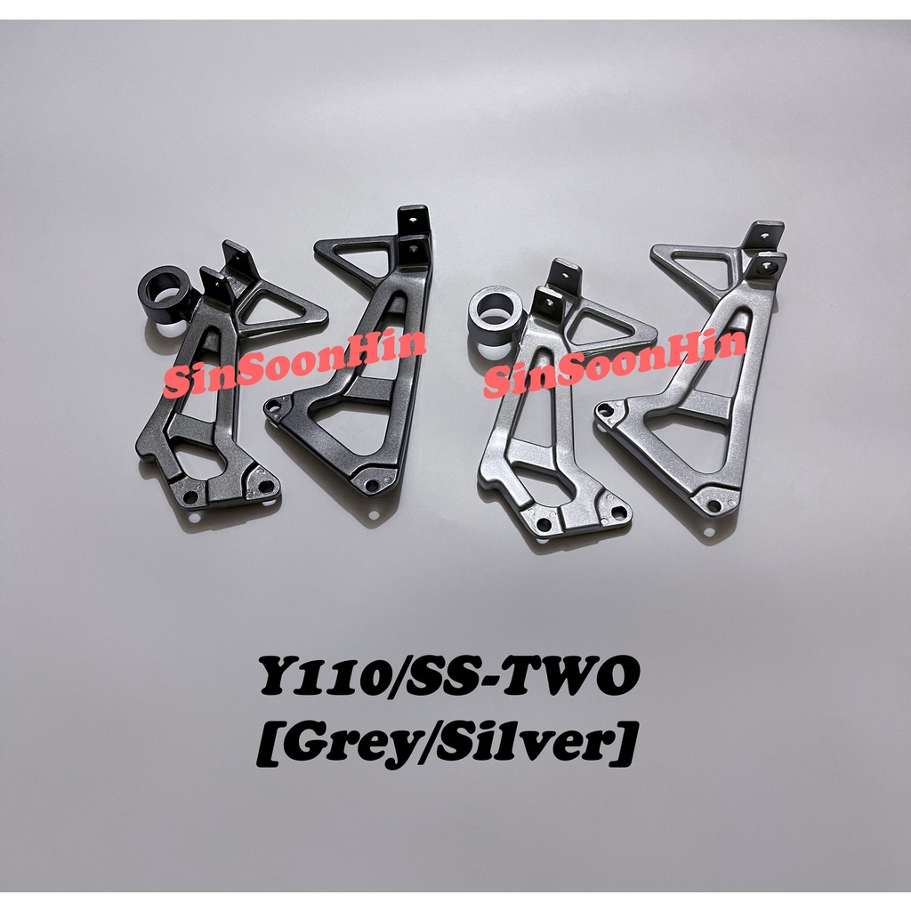 Yamaha Y110 SS110 SS-TWO SS2 Rear Foot Rest Bracket - SILVER / GREY ...
