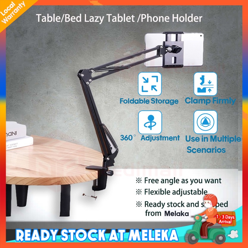 Phone Bracket Universal 360° Rotate Adjustable Long Arm Desktop Lazy ...