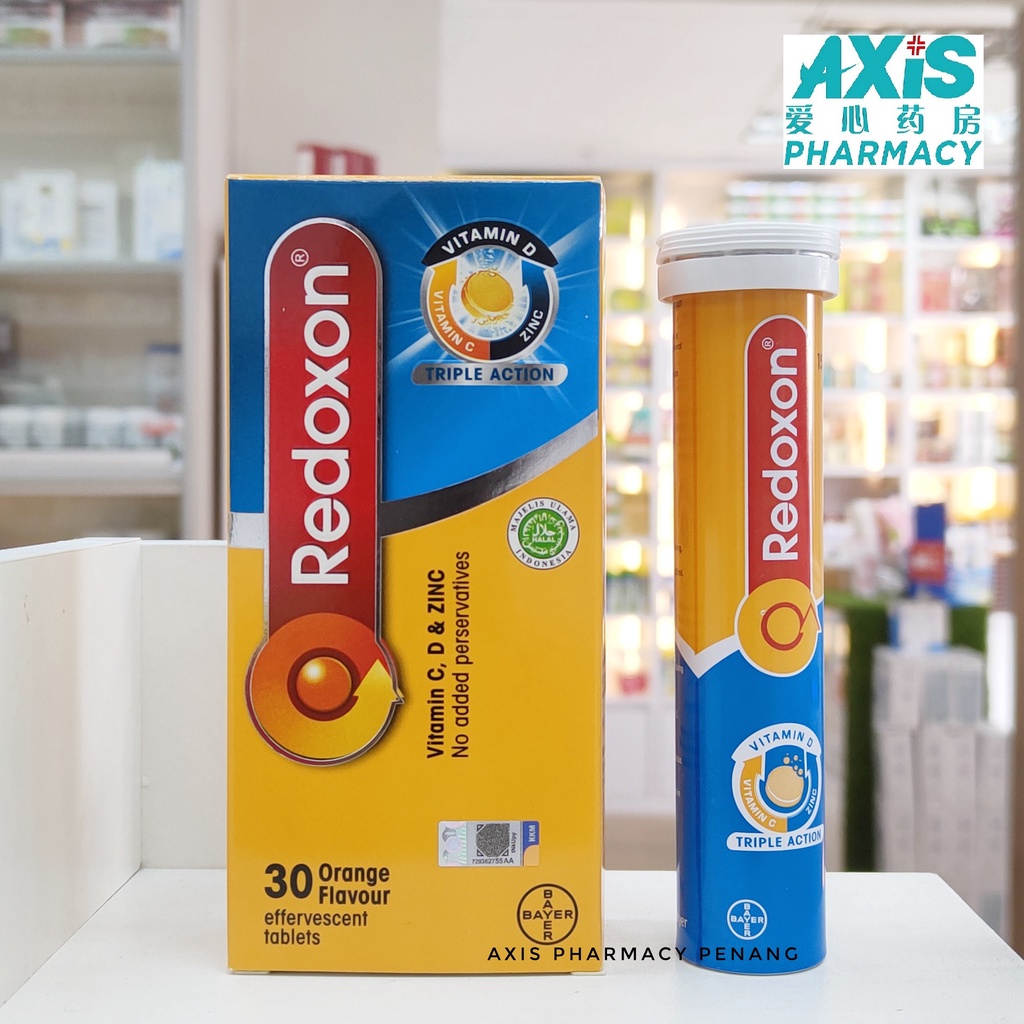 BAYER REDOXON VITAMIN C , D & ZINC ORANGE FLAVOUR EFFERVESCENT TABLETS ...