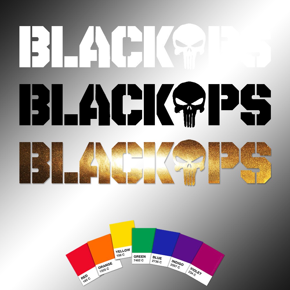 Stickers | (2) Call of Duty Black Ops | Weather Proof Decal | Skull ...
