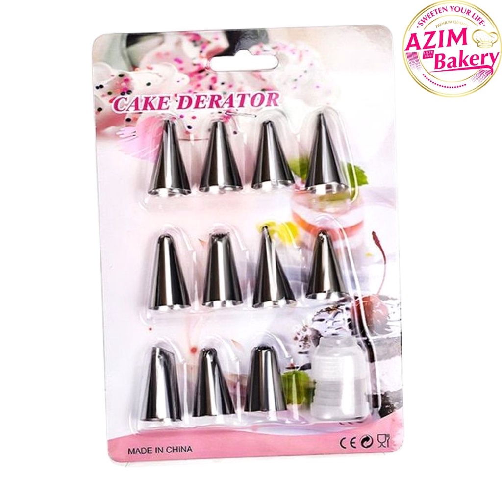 Set Cake Nozzles (12Pcs) Nozzle | Cake Decorator | Cake Decoration by ...