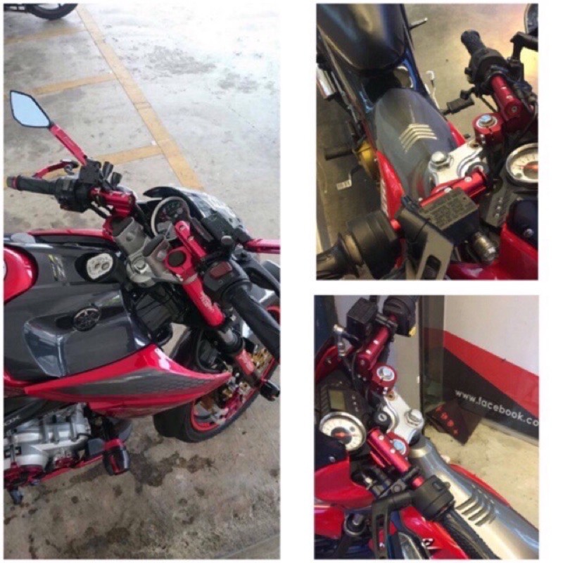 HANDLE BAR CLIP ON ALLOY CNC ALLOY RXZ FZ150 BELANG TZM RXS ZX150 RR150 ...