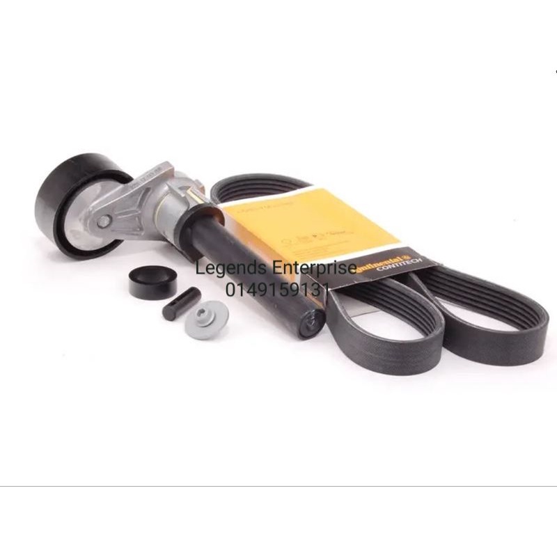 Volkswagen Audi Belt Tensioner V-ribbed belt Accessory Belt Kit Passat ...