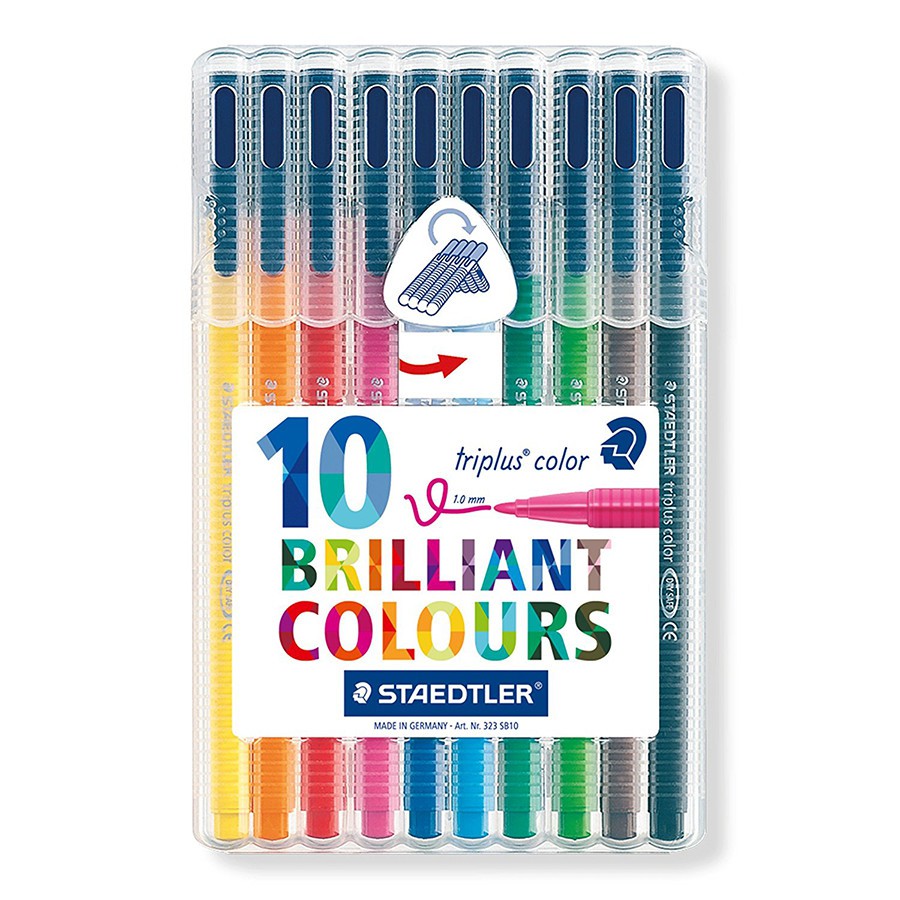 Staedtler triplus color 323 (10 colors set) | Shopee Malaysia