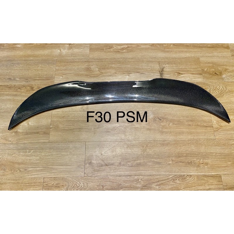BMW F30 PSM carbon fiber fibre rear boot trunk Ducktail lip spoiler ...