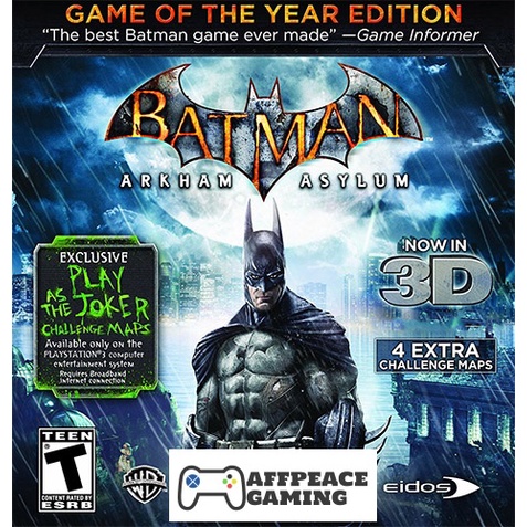 (PC GAME) Batman: Arkham Asylum - GotY Edition - DVD,PENDRIVE | Shopee ...