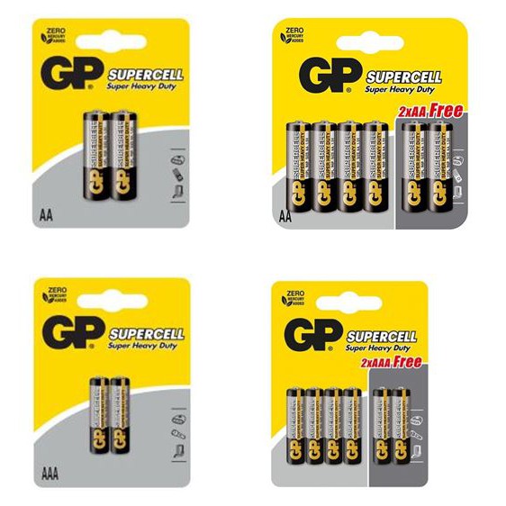 GP Supercell Super Heavy Duty Battery AA / AAA | Shopee Malaysia
