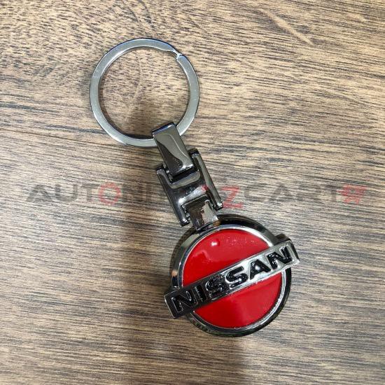NISSAN Logo Metal Double Sided Car Keychain (Red) | Shopee Malaysia