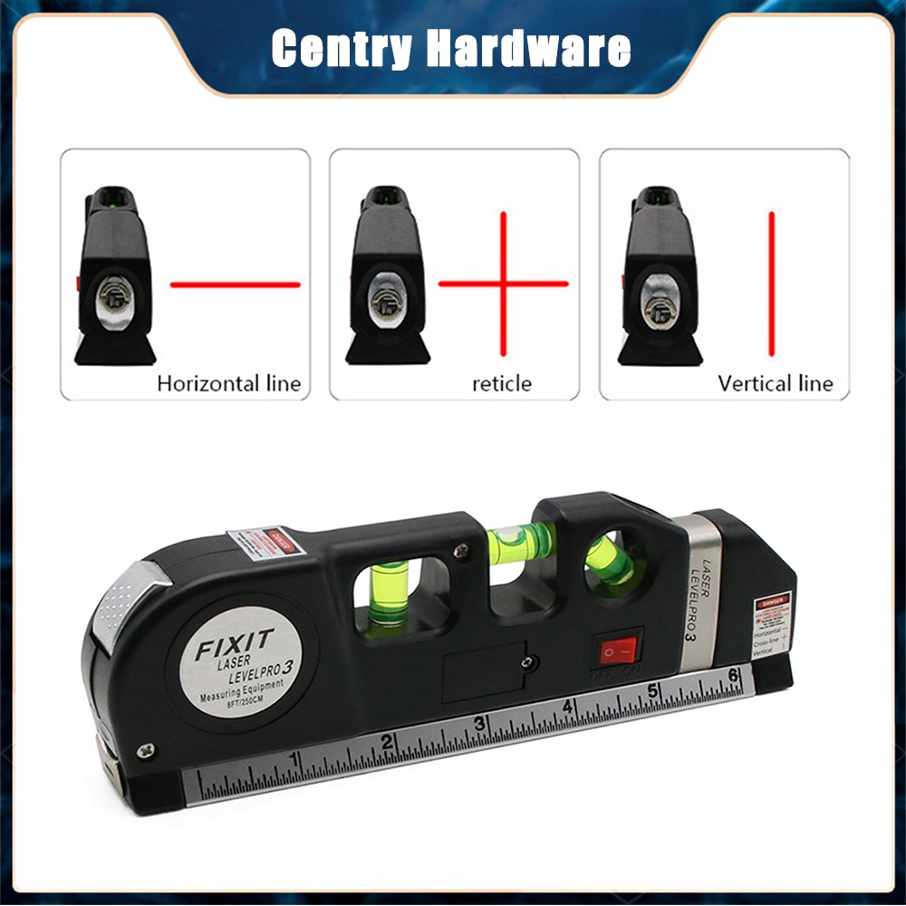 4 In 1 Multipurpose Laser Level Meter Spirit Level Measuring Tape High ...