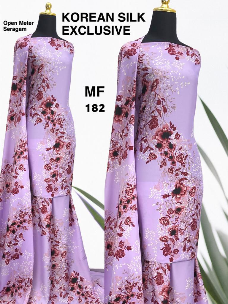 KAIN PASANG KOREAN SILK EXCLUSIVE SERAGAM DAN OPEN METER | Shopee Malaysia