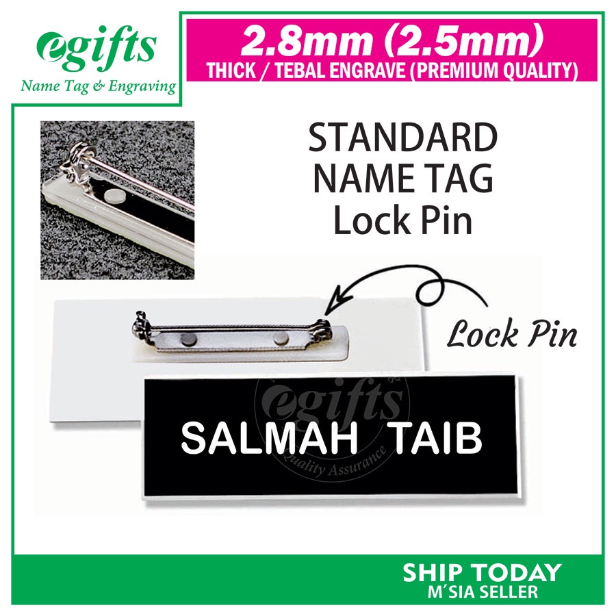 Name Tag MAGNET, Name Tag PIN Untuk Tag Nama Sekolah Cikgu, Murid dan ...