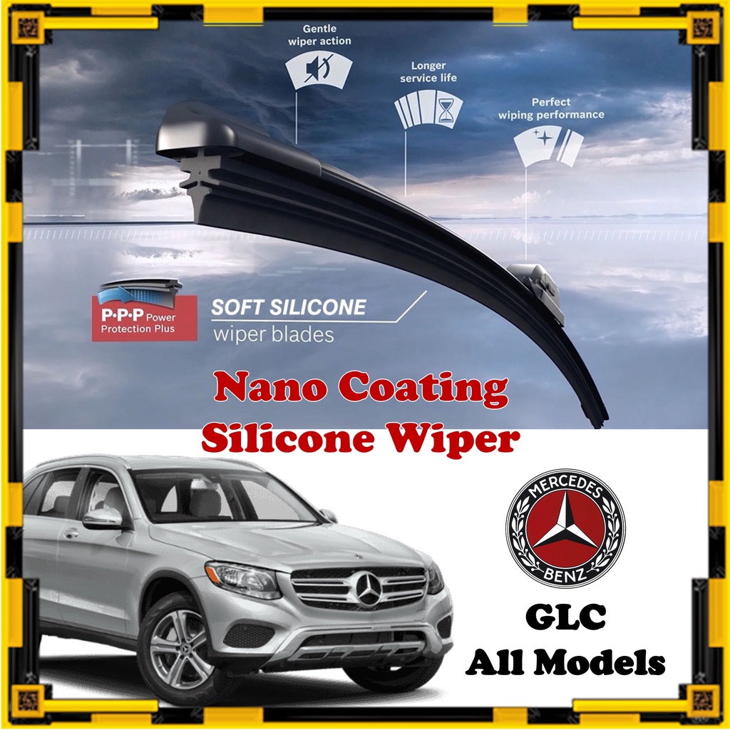 Mercedes Benz GLC - Nano Coating Soft Silicone Car Wiper Blades - 1 ...