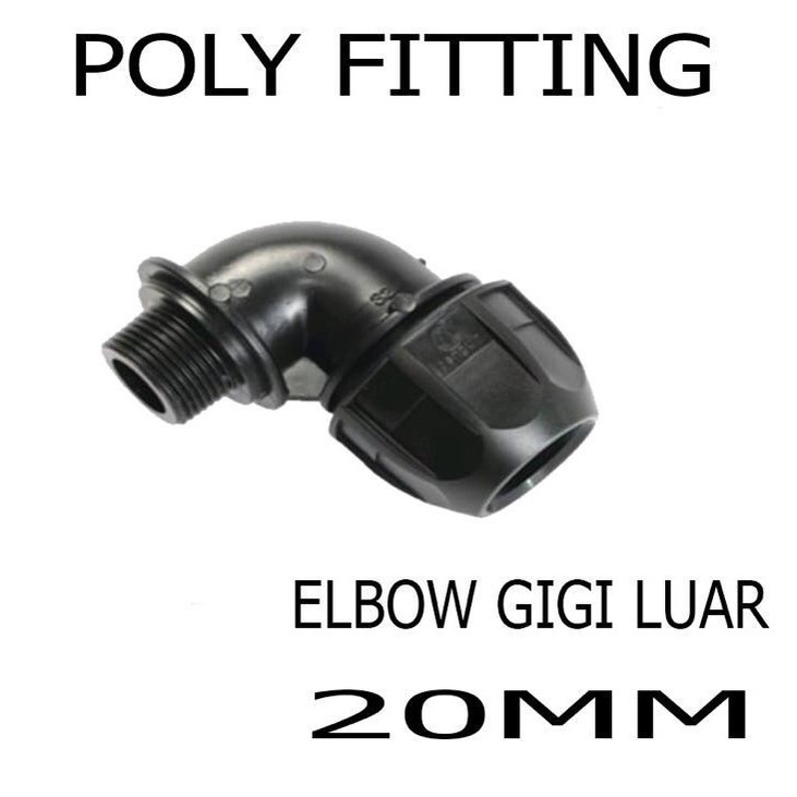 Poly Fittings - Elbow Gigi Luar/ Poly Connecter - 20mm / 25mm / 32mm ...
