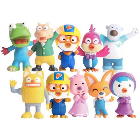 Pororo Real Figure 10 Set Official Toy Doll Loopy Crong Eddy Poby Doll ...