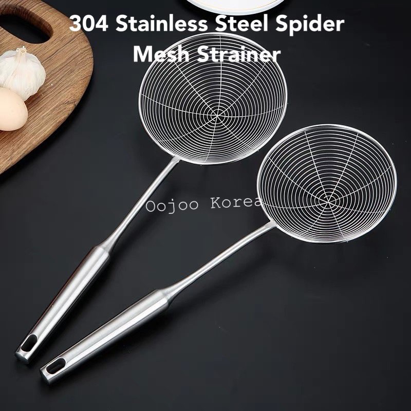SUS304 Stainless Steel Spider Mesh Strainer& Colander Ladle Skimmer ...
