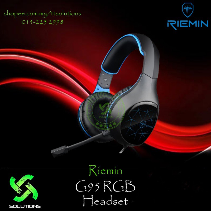 Riemin G95 RGB 7.1 Surround Over-Ear Gaming eSport Headset with ...