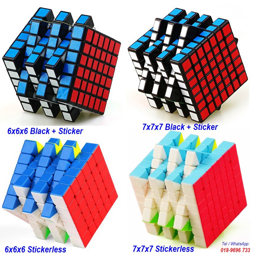 [MKT Stok di KL] NEW 7x7, 6x6, 5x5, 4x4 Stickerless or Black with ...