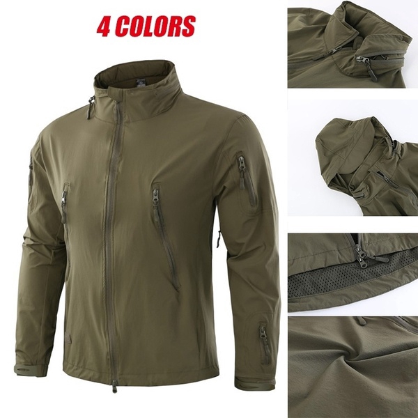 Military Tactical Outdoor Training Jackets Men Shark Skin Soft Shell