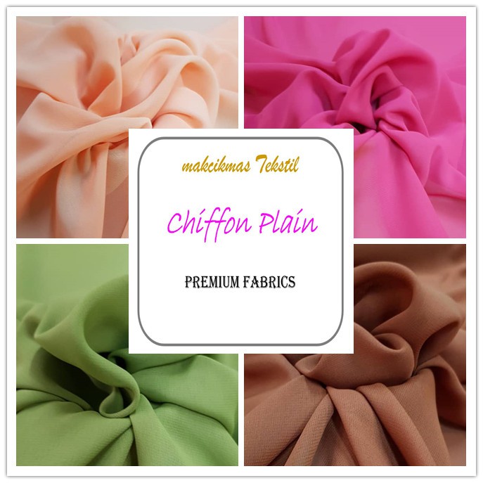 Bidang 45 inci Chiffon Plain, Kain Tudung, Lining, 112cm | Shopee Malaysia