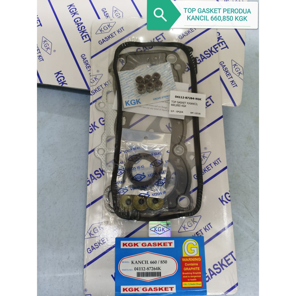 TOP GASKET PERODUA KANCIL 660,850 KGK JAPAN | Shopee Malaysia