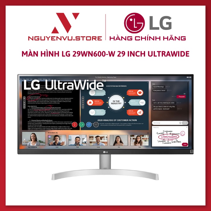 Lg 29WN600-W 29 Inch Ultrawide Display (FHD / IPS / 75Hz / 5ms / sRGB ...