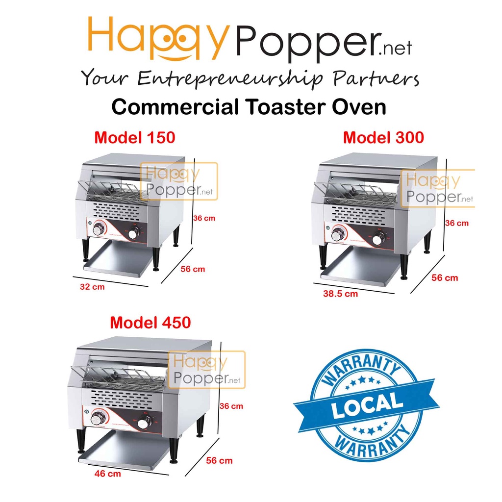 Happypopper Commercial Mesin Bakar Roti Toaster Bread Baker Baking ...