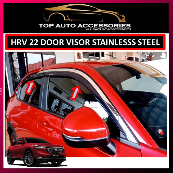 HRV 2022-2024 S,E,V, RS SPEC DOOR VISOR STAINLESS STEEL / INJECTION ...