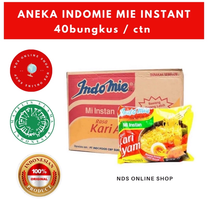 💥READY STOCK💥INDOMIE MIE INSTANT (40bks/ctn) | Shopee Malaysia