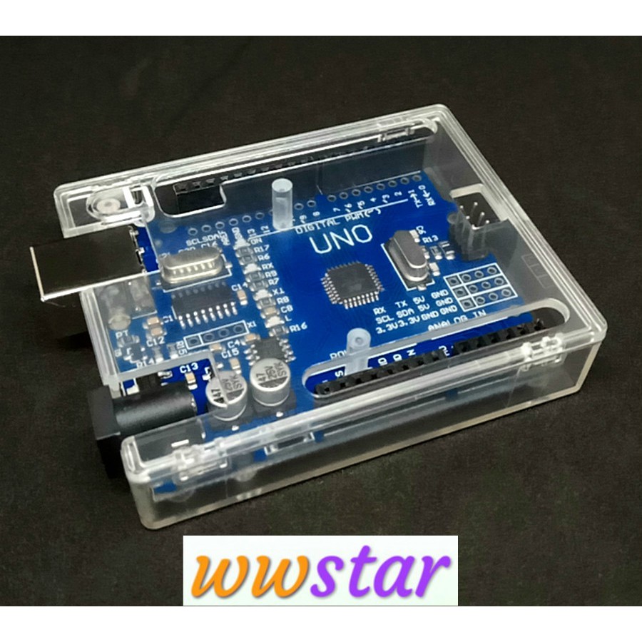 Arduino UNO R3 compatible Transparent Cover Casing Box Enclosure ...