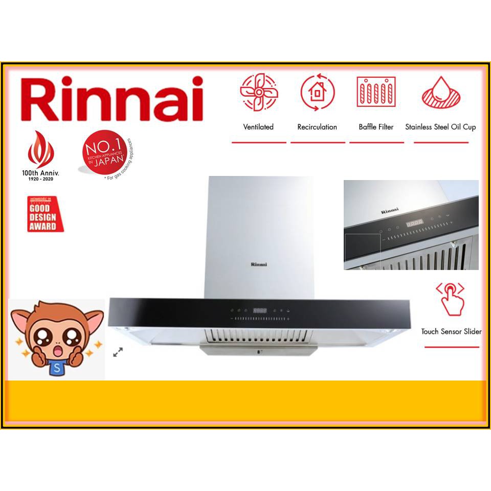 Rinnai RH-C779-SB 90cm Chimney Hood RH-C779-SB Cooker Hood | Shopee Malaysia
