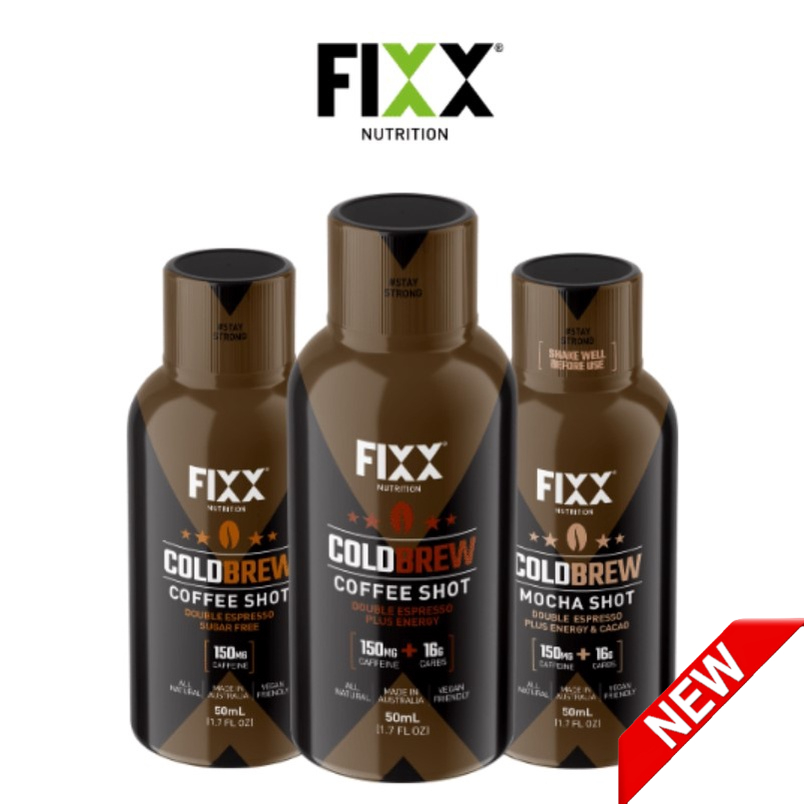 Fixx Cold Brew Caffeine Shot 50ml (Caffeine Boost, Focus & Energy for Running, Cycling, Hiking ...