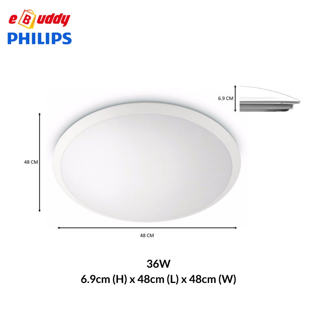 PHILIPS Wawel Tunable LED Ceiling Light Warm White to Cool Daylight ( 20W / 36W ) | Shopee Malaysia
