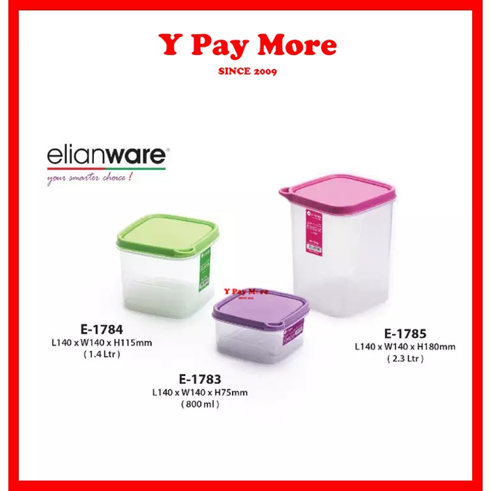 Elianware Square Multipurpose Container/ Bekas Makanan/Food Storage ...