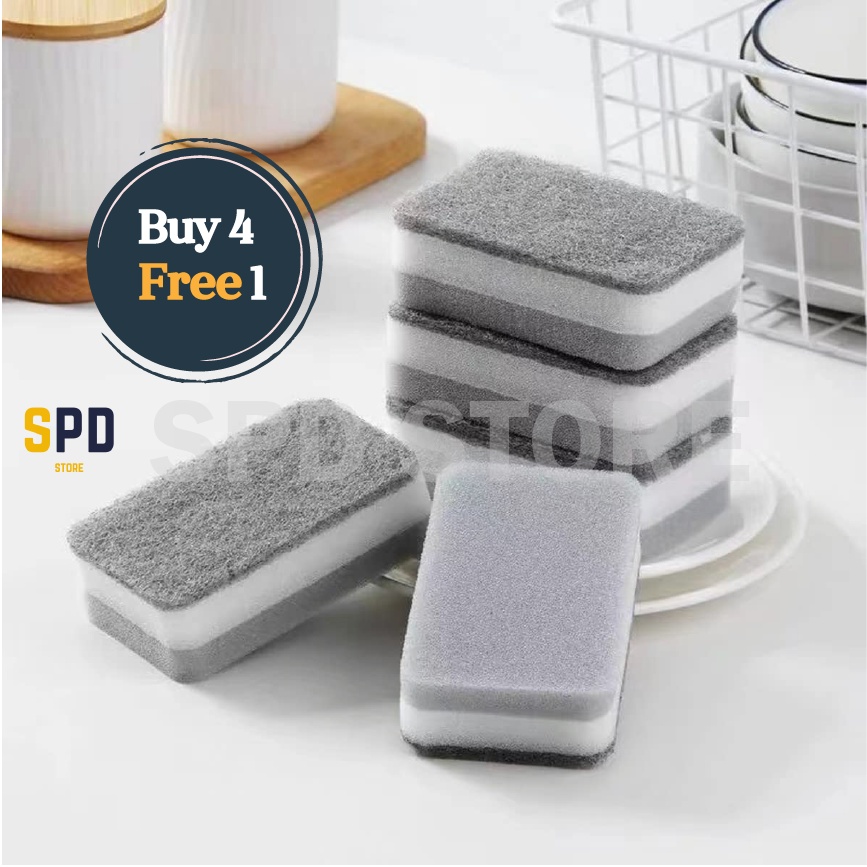 Kitchen Washing Sponges for Dishes Scrub Sponges Dual Sided Dishwashing ...