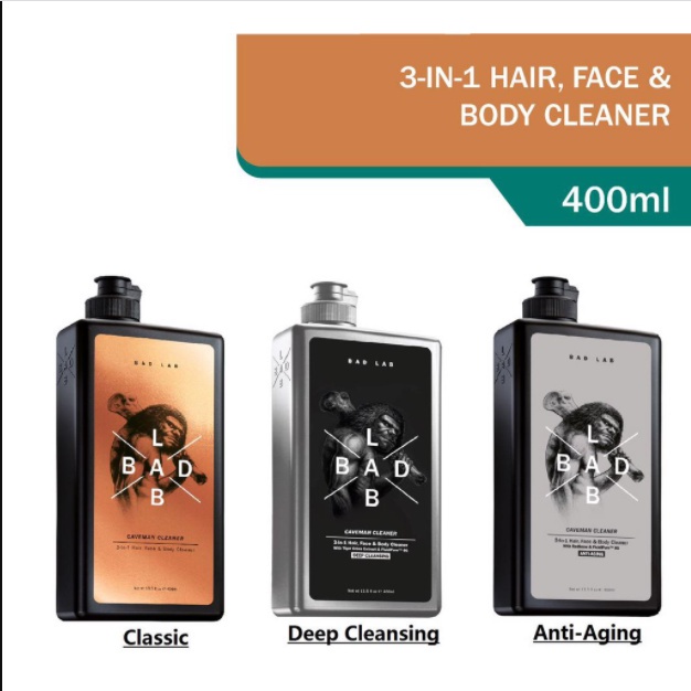 BAD LAB 3in1 Hair, Face, Body Shampoo Caveman 400ml | Shopee Malaysia