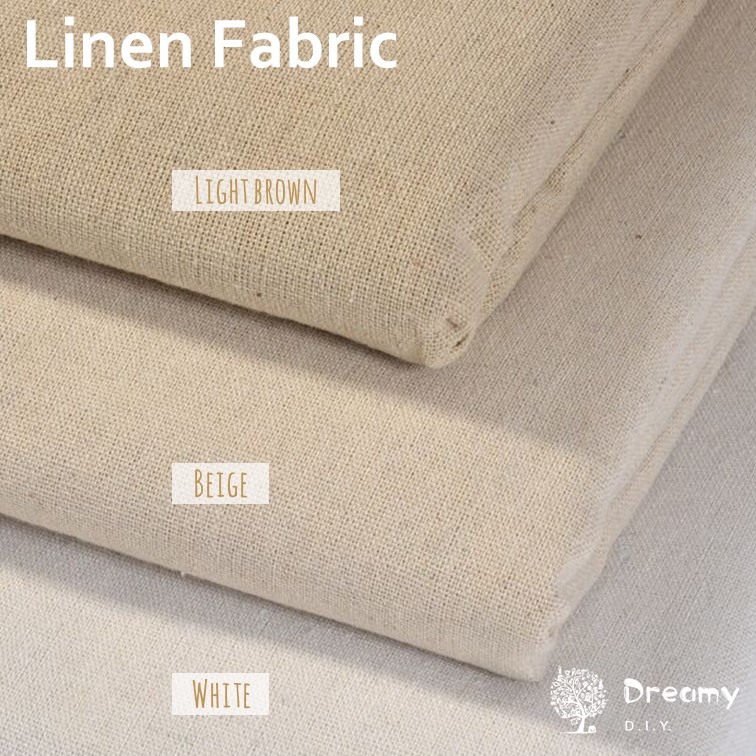 READY STOCK【Fabric】150cm Rough Linen cotton fabric cloth for embroidery ...