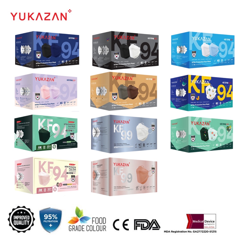 Yukazan KF94/KF99 Medical Face Mask - Adult/Kids 口罩 | Shopee Malaysia