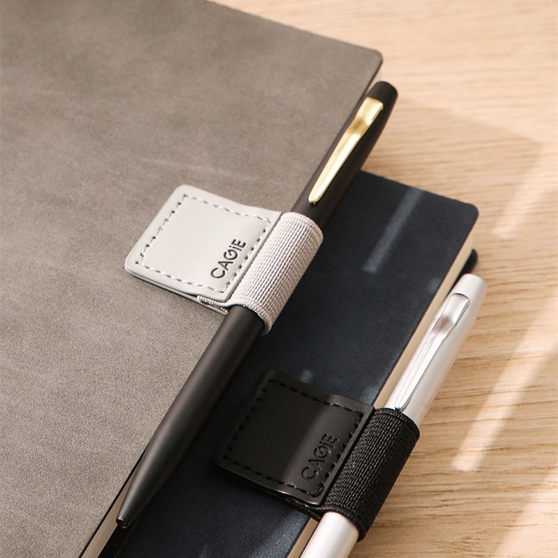 *FEB DEALS* Classic PU Leather Stick-on Pen Holder Loop Elastic ...
