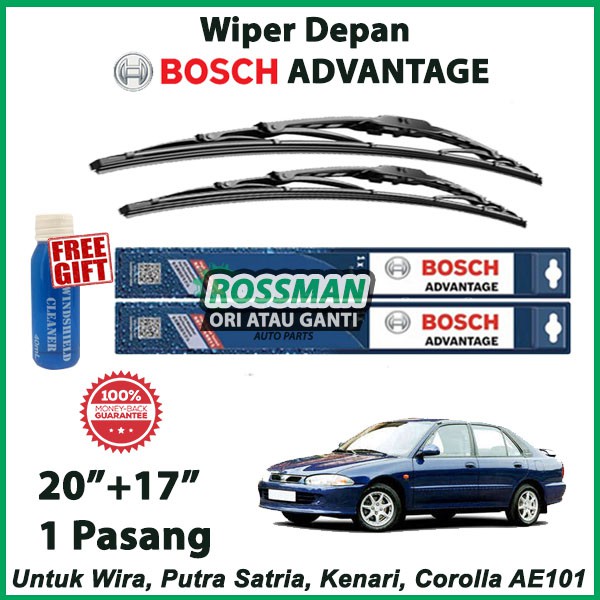 Proton Wira, Putra , Satria , Kenari - Bosch Advantage 20"+17" BA2017 | Shopee Malaysia