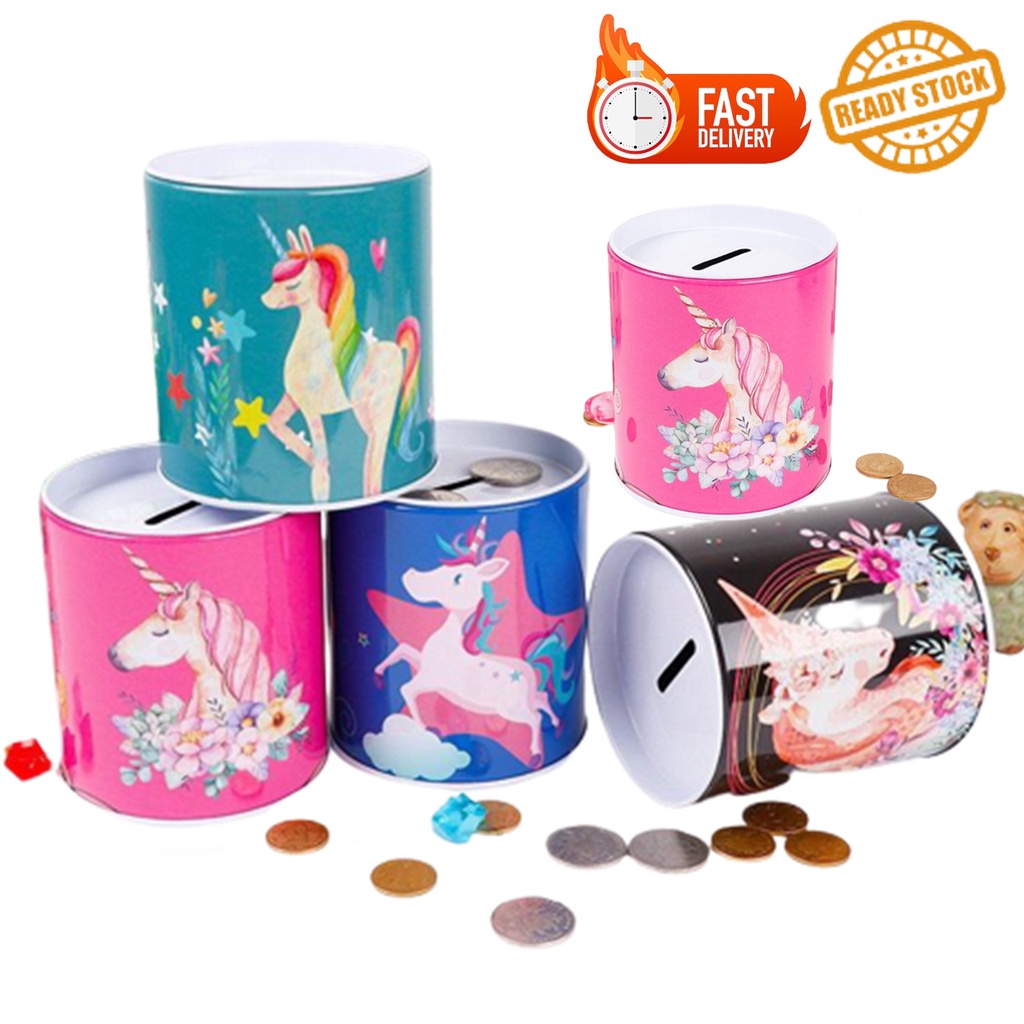 204 Fancy Unicorn Tabung Duit Kertas Syiling Kanak-kanak | Piggy Bank ...