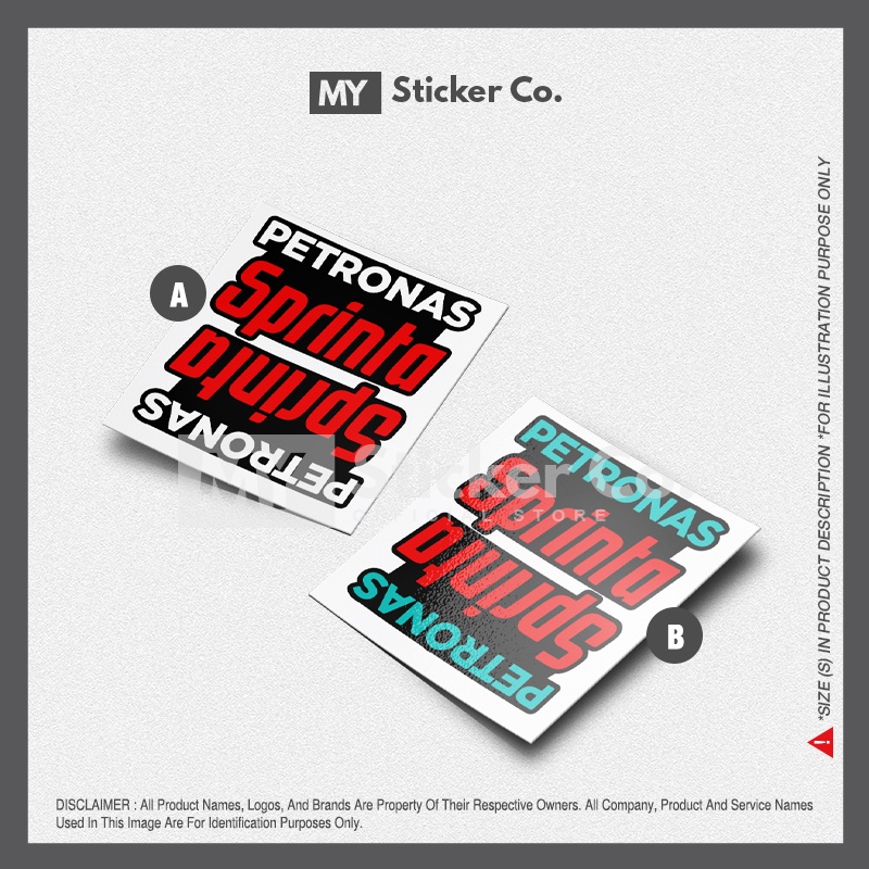 Sticker - Petronas Sprinta (Pair - 2 Pieces/Set) | Shopee Malaysia