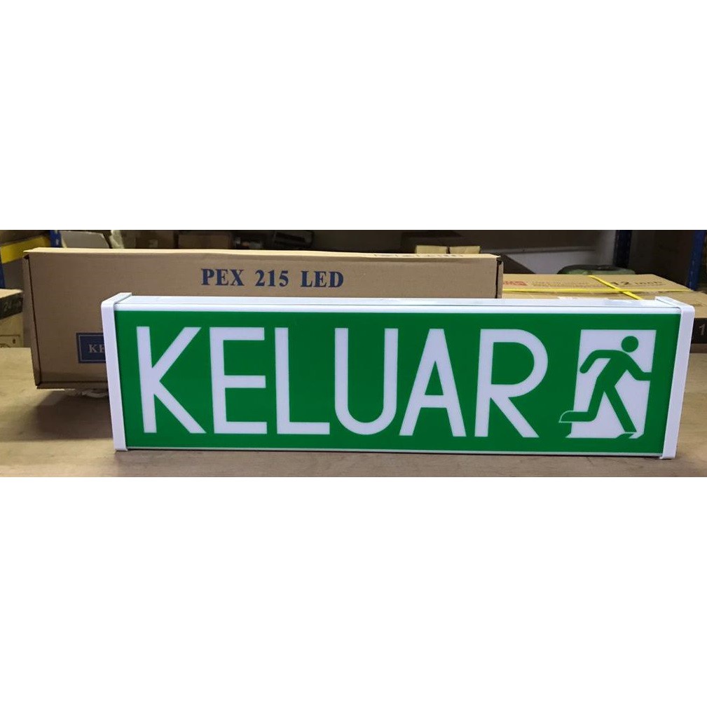 CLEARANCE STOCK!!!!PNE PEX 215 LED Self-Contained Emergency KELUAR Sign ...
