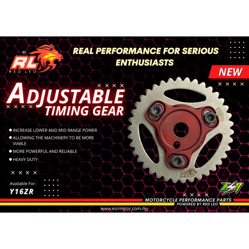 ESR & RED LEO ADJUSTABLE TIMING GEAR FOR YAMAHA Y15ZR,LC135 , HONDA EX5 ...