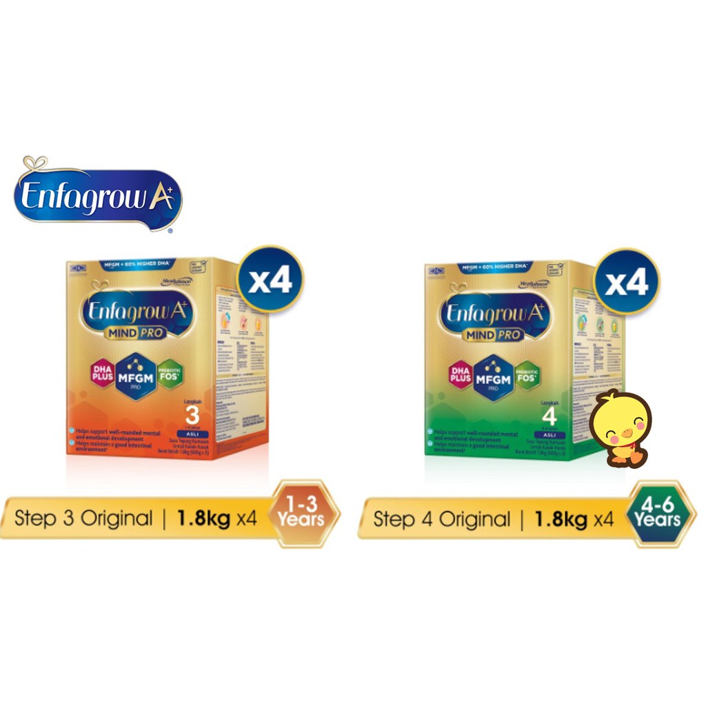 Enfagrow A+ Step 3 & 4 Original - 1.74kg x4 boxes | Shopee Malaysia