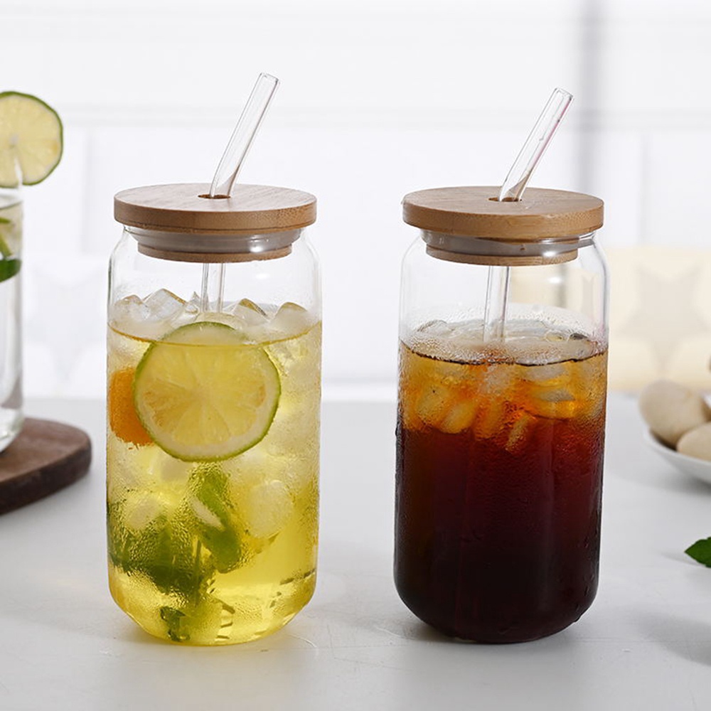 Shaped cola cup glass cup with lid heat resistant Juice Cup Milk Tea ...