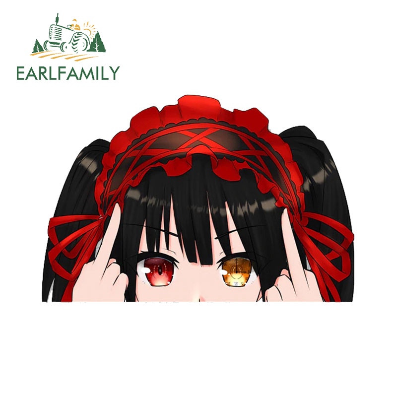 EARLFAMILY 13cm x 8.7cm Fu Kurumi Car Stickers Simple Waterproof Decals ...