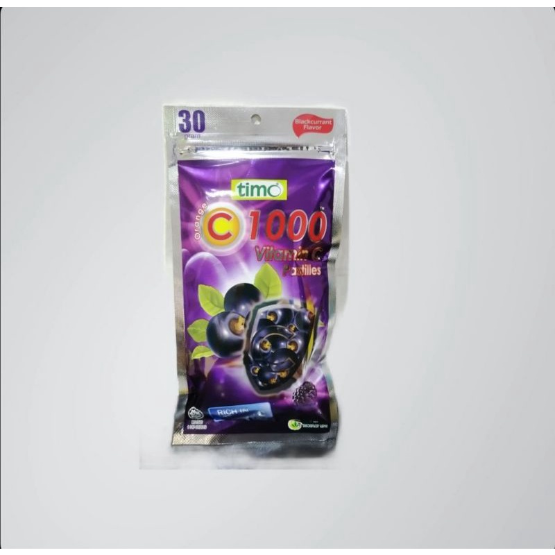 Timo Vitamin C 1000mg Pastilles 30g (Blackcurrant Flavour) | Shopee ...