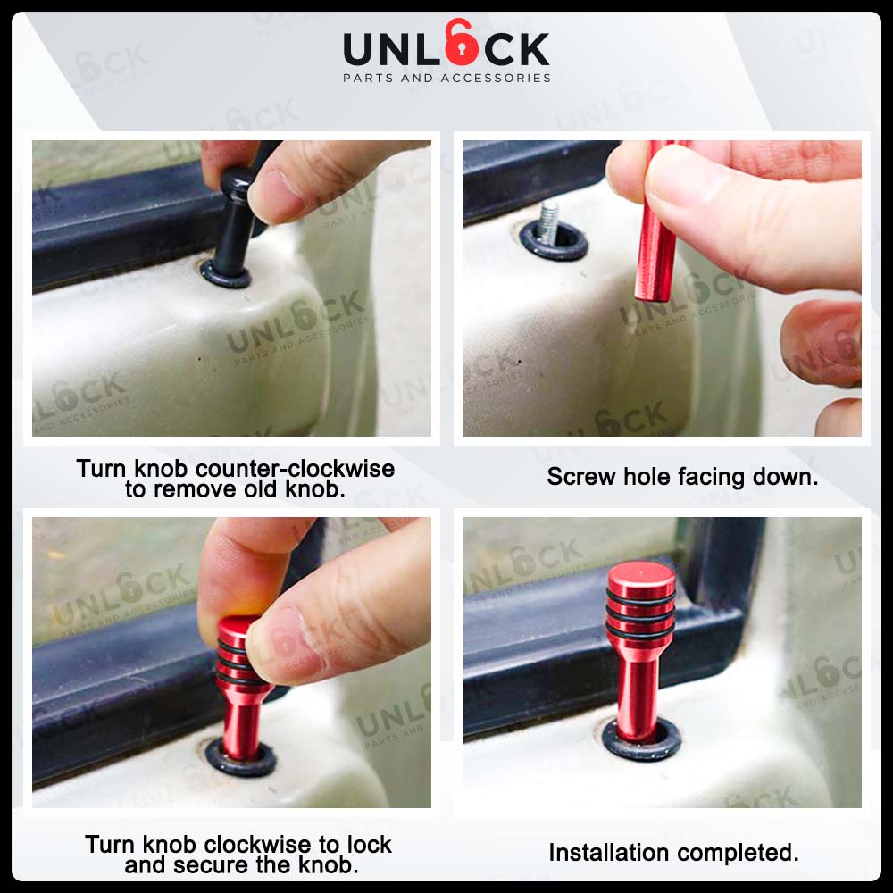 1pcs Universal Aluminum Interior Door Lock Pintu Knob Pin Pins for Car ...