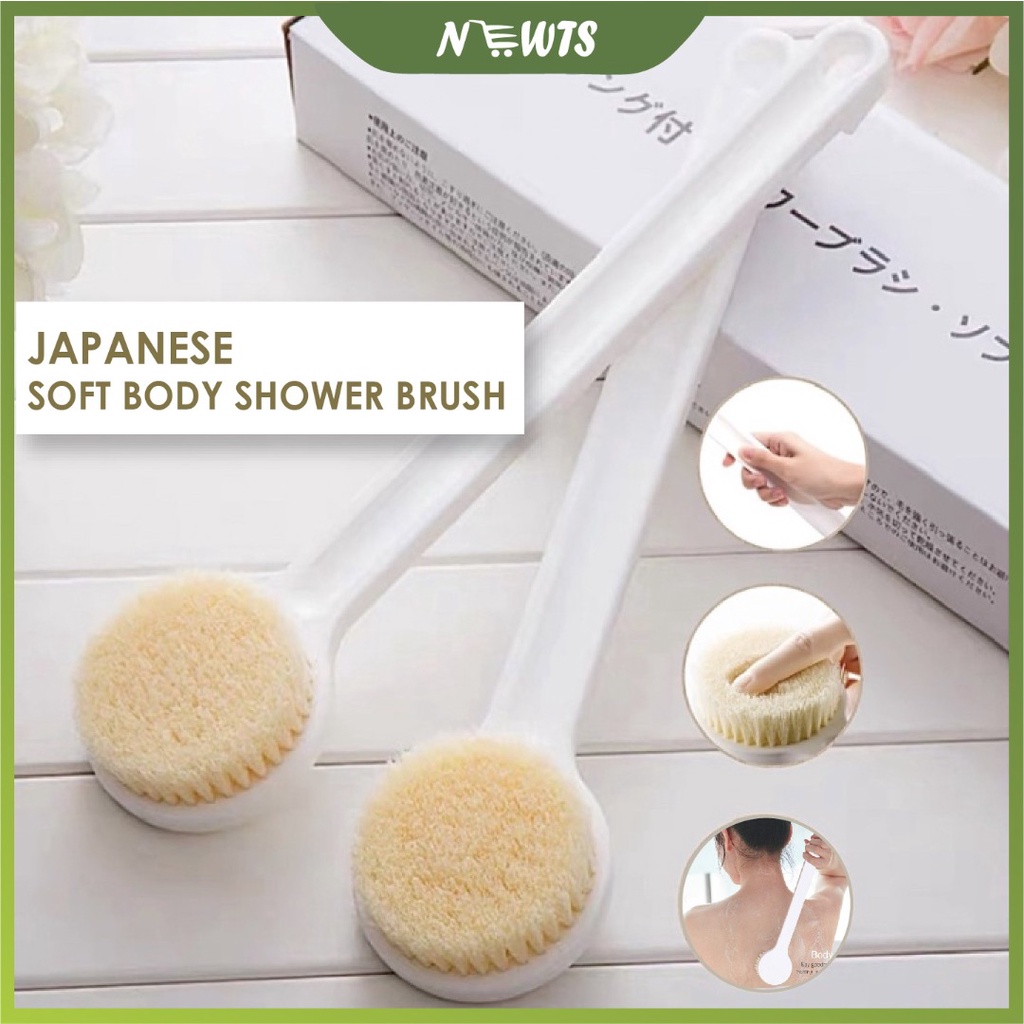 Japanese MUJI Style Shower Brush Back Scrubber Bath Brush Body Cleaning ...